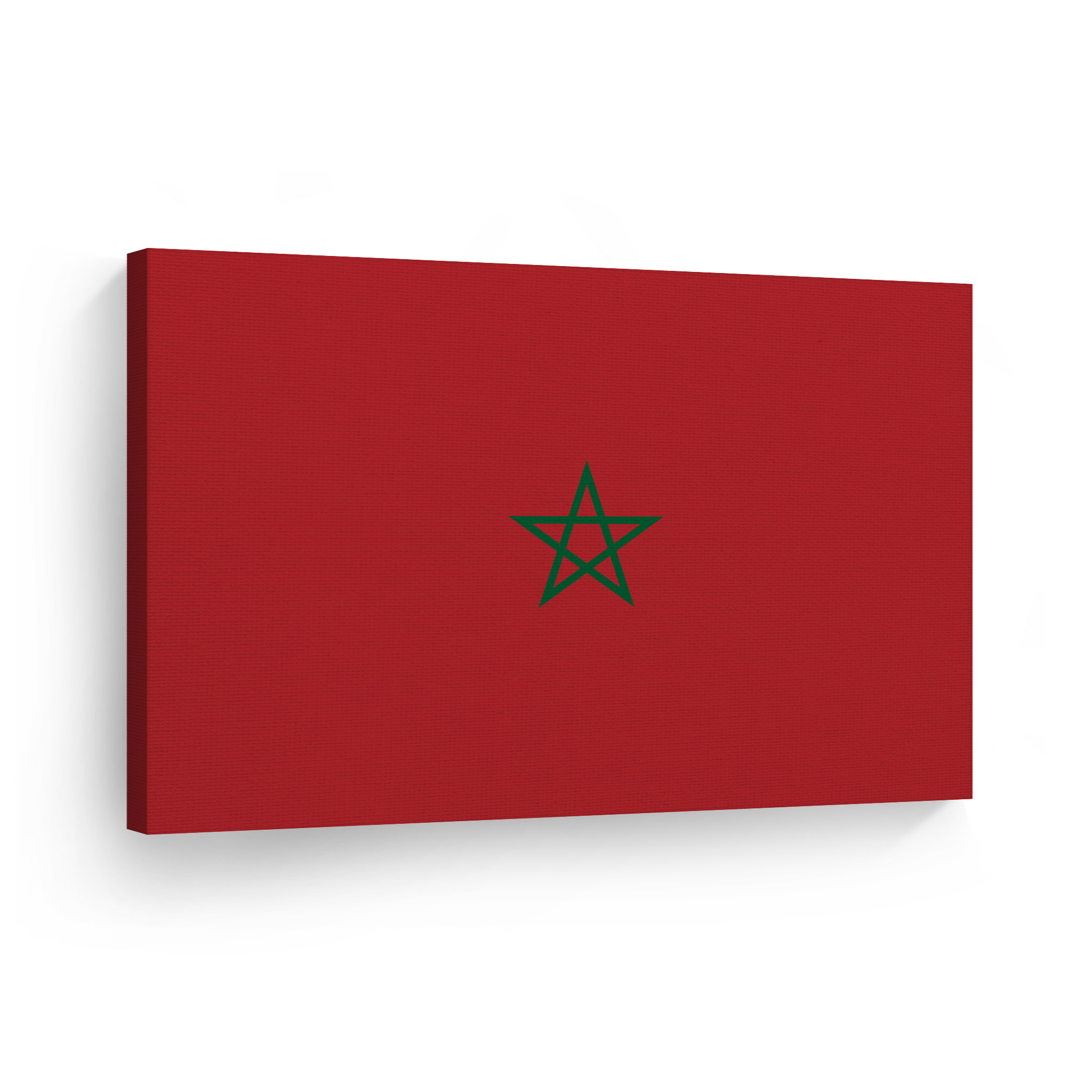 Smile Art Design Morocco Flag Canvas Wall Art Print Country Flags ...
