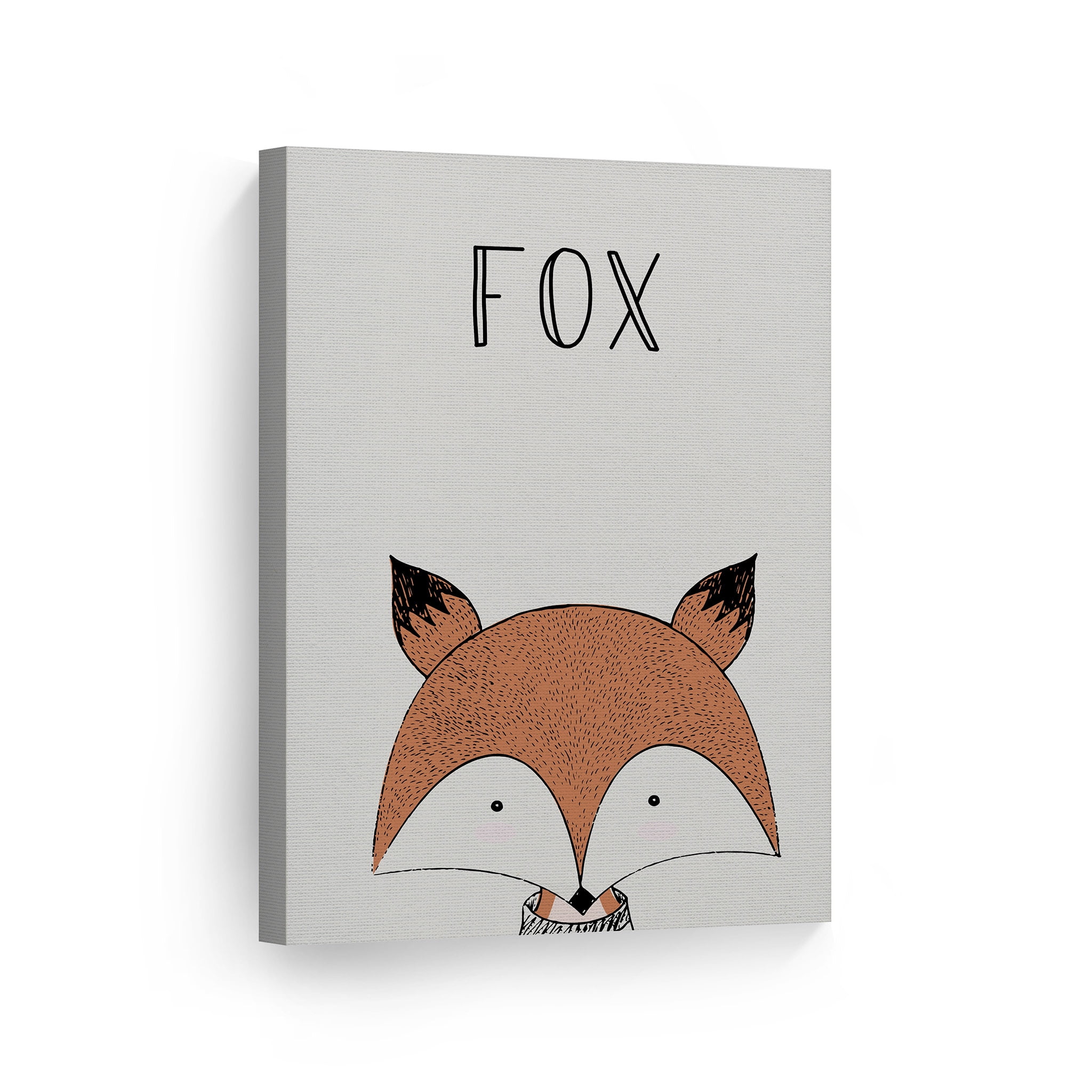 Smile Art Design Pretty Fox Painting and Lettering Cream Background ...