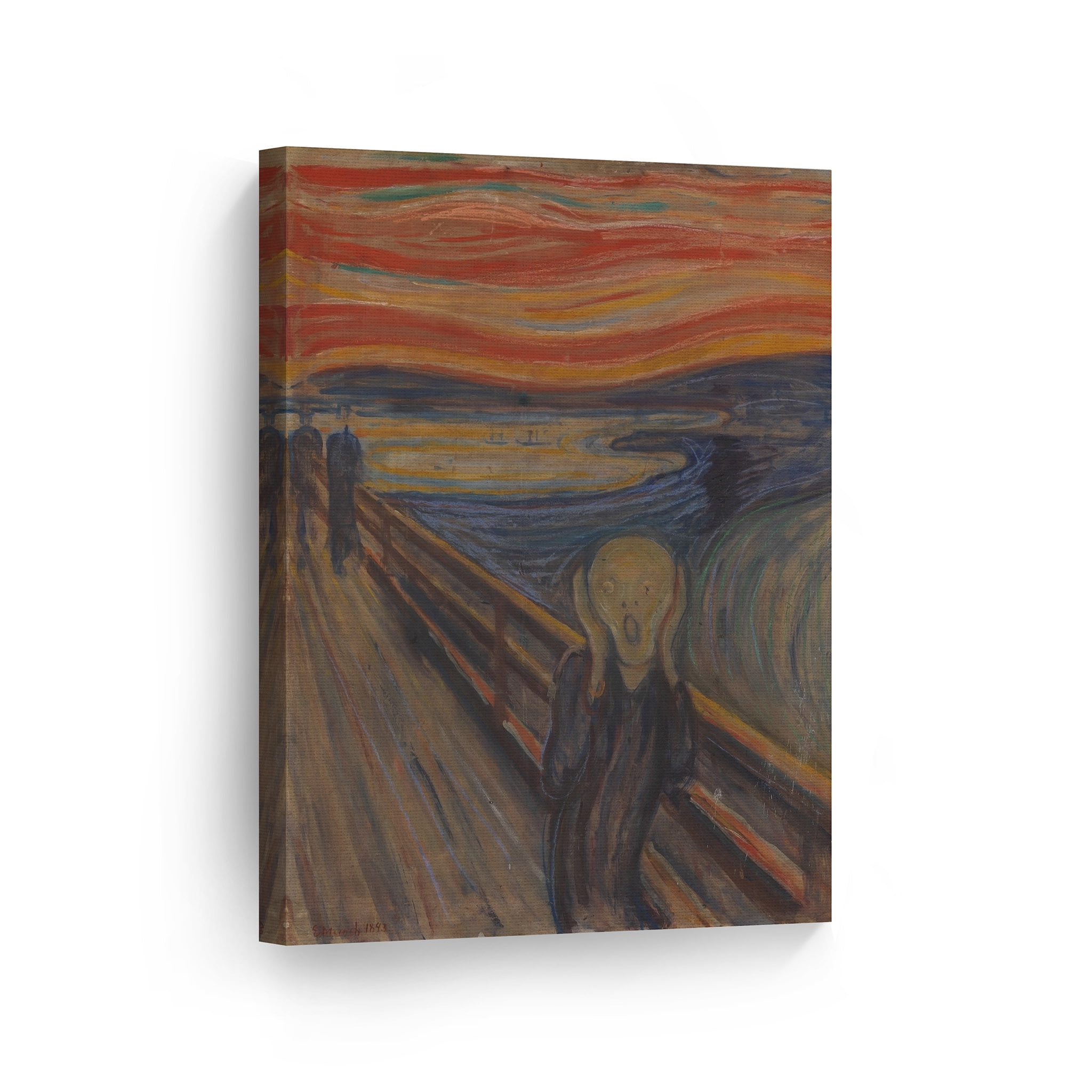 Smile Art Design The Scream, Edvard Munch Classic Art Canvas Print Famous Fine Art Oil Painting ...