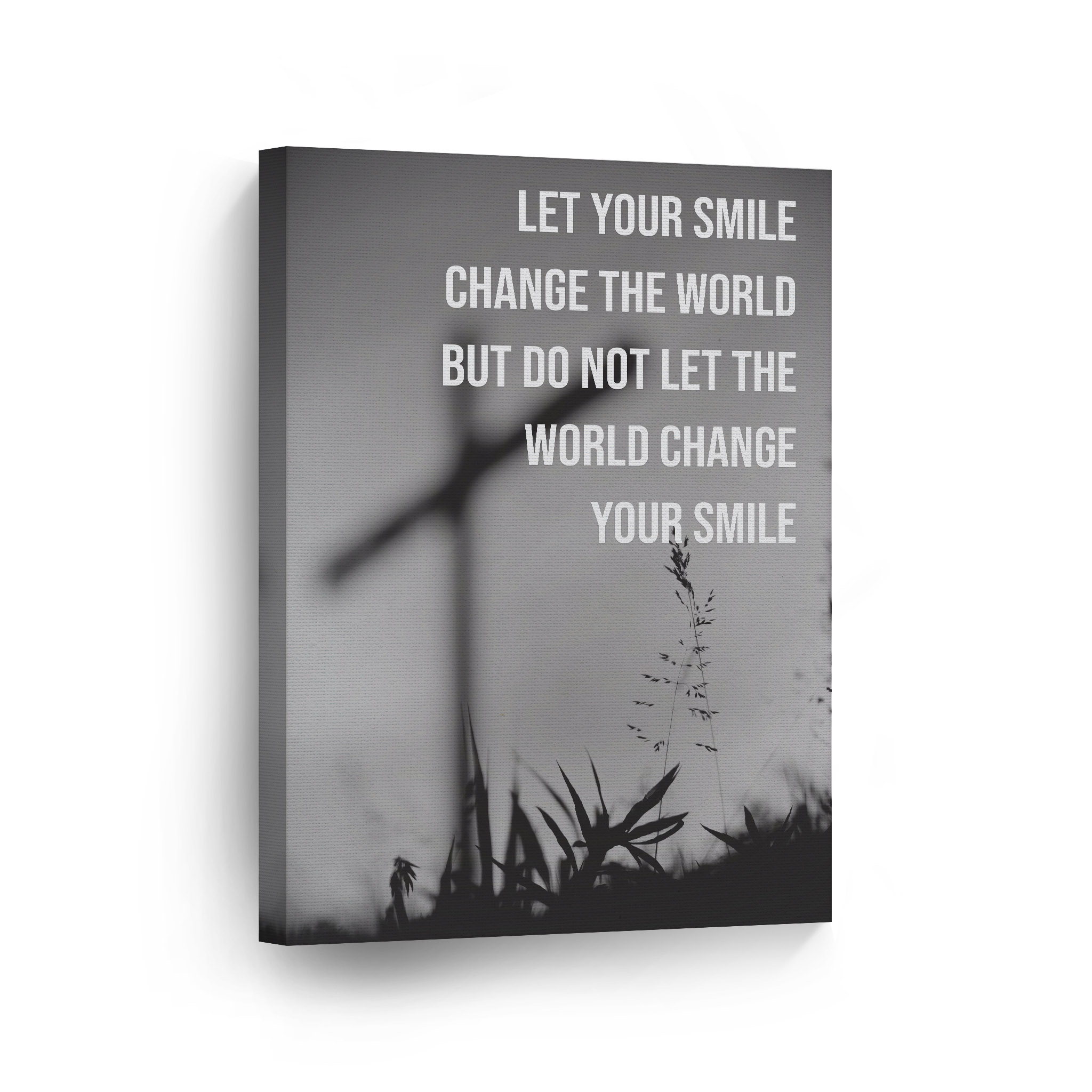 Smile Art Design Scripture Wall Art Canvas Print Let your Smile Change ...