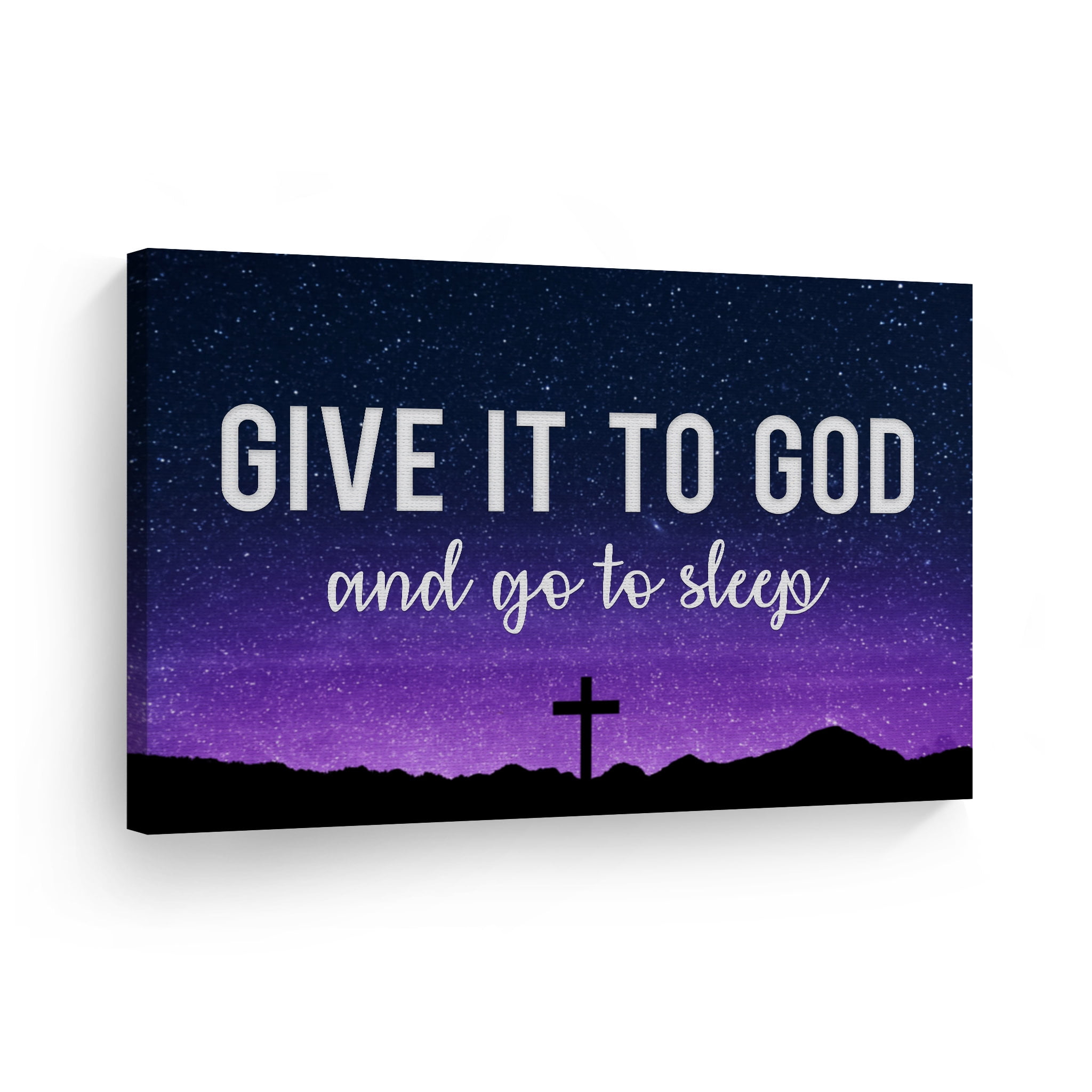 Smile Art Design Scripture Wall Art Canvas Print Give it to God and Go ...