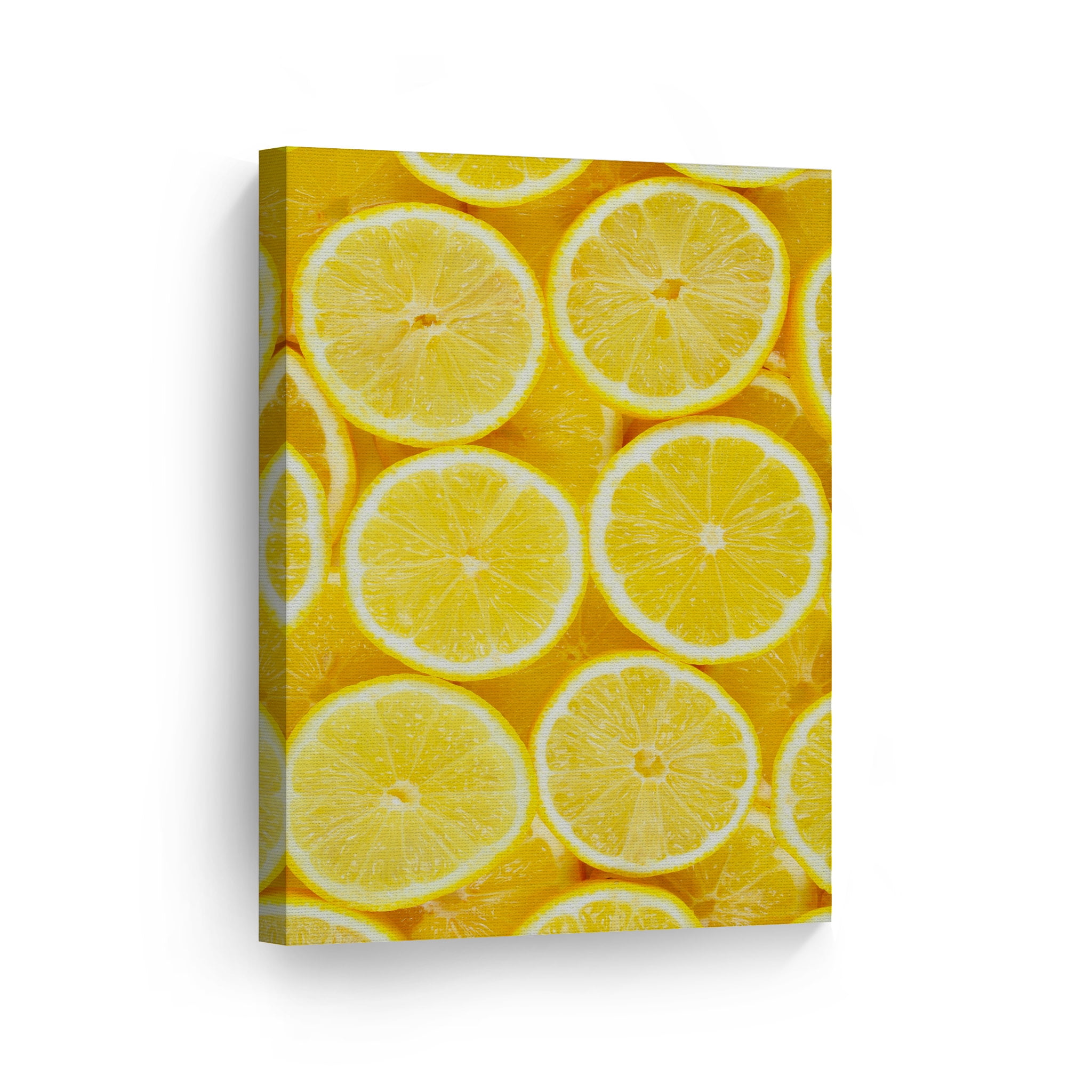 Smile Art Design Tasty Fresh Slices of Lemon Kitchen Canvas Wall Art ...