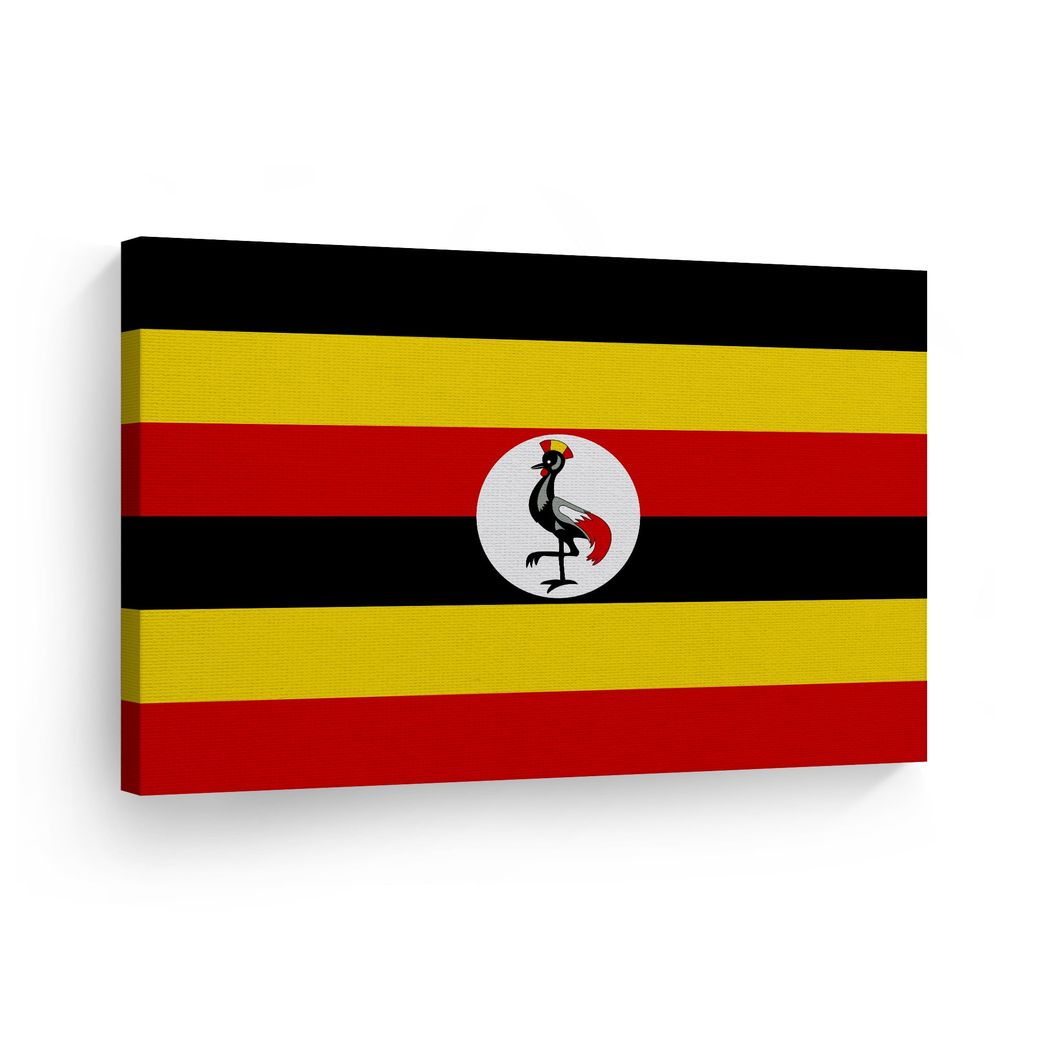 Smile Art Design Uganda Flag Canvas Wall Art Print Country Flags Office ...
