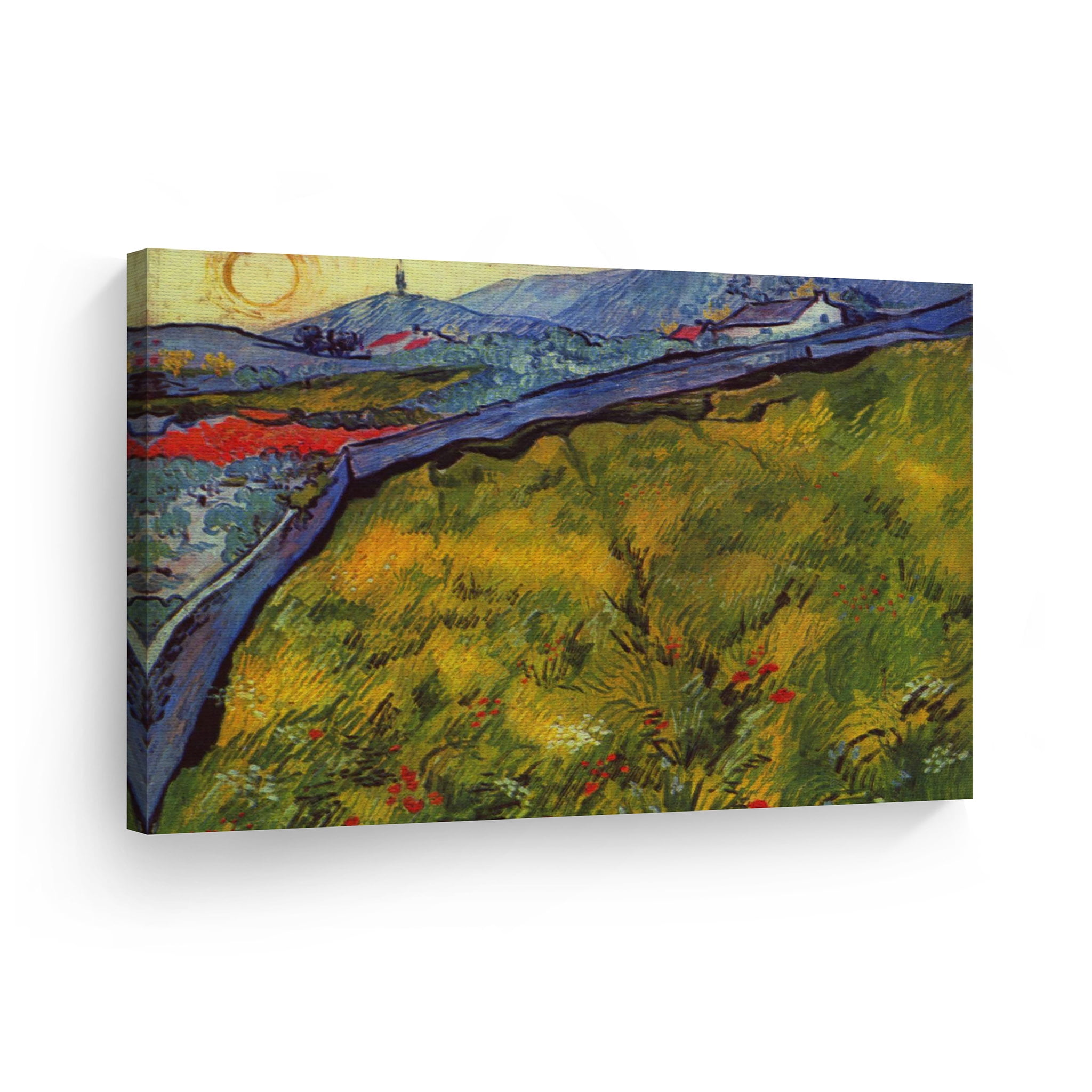Smile Art Design Vincent Van Gogh Enclosed Wheat Field with Rising Sun ...