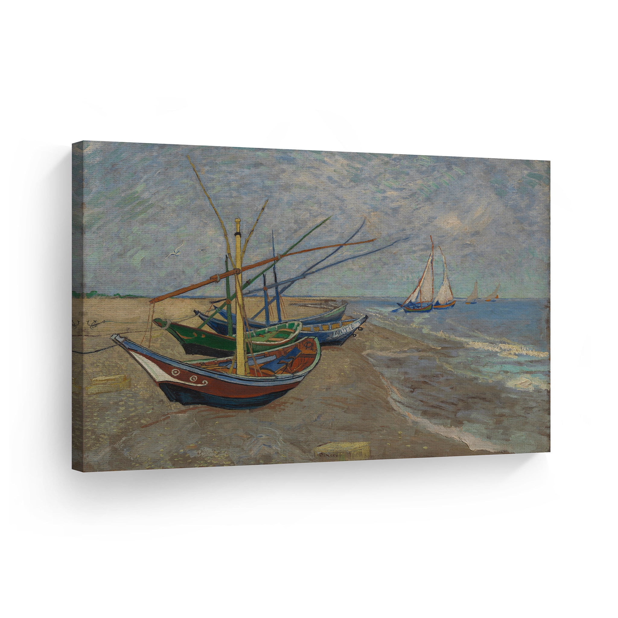 Smile Art Design Vincent Van Gogh Fishing Boats on the Beach at Saintes ...