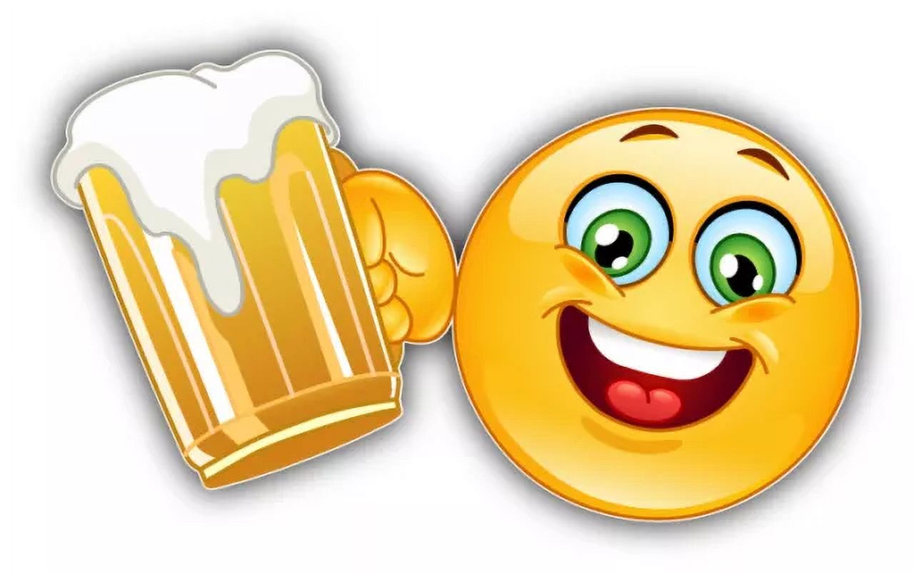 Smile Beer Car Sticker Phone Decal Water Bottle Stickers Car Decals ...