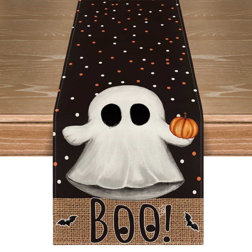 Smile Boo Ghost Halloween Table Runner 13 x 72 Inch - Walmart.com