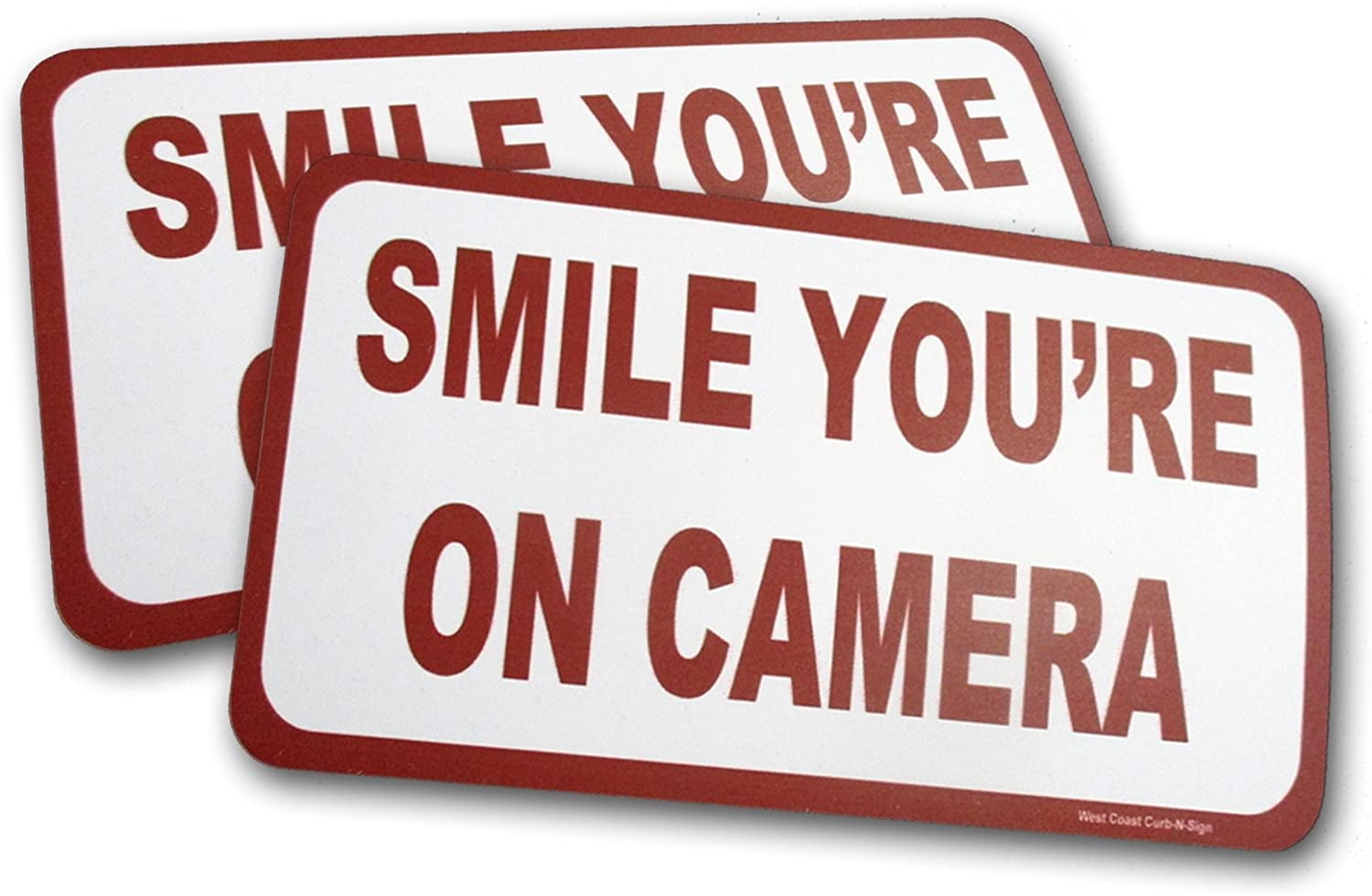 Smile You're on Camera Stickers (2 Pack), Home Security Stickers for ...