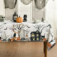Sevenstars Halloween Tablecloth Magic Castle Table Cloth Orange ...