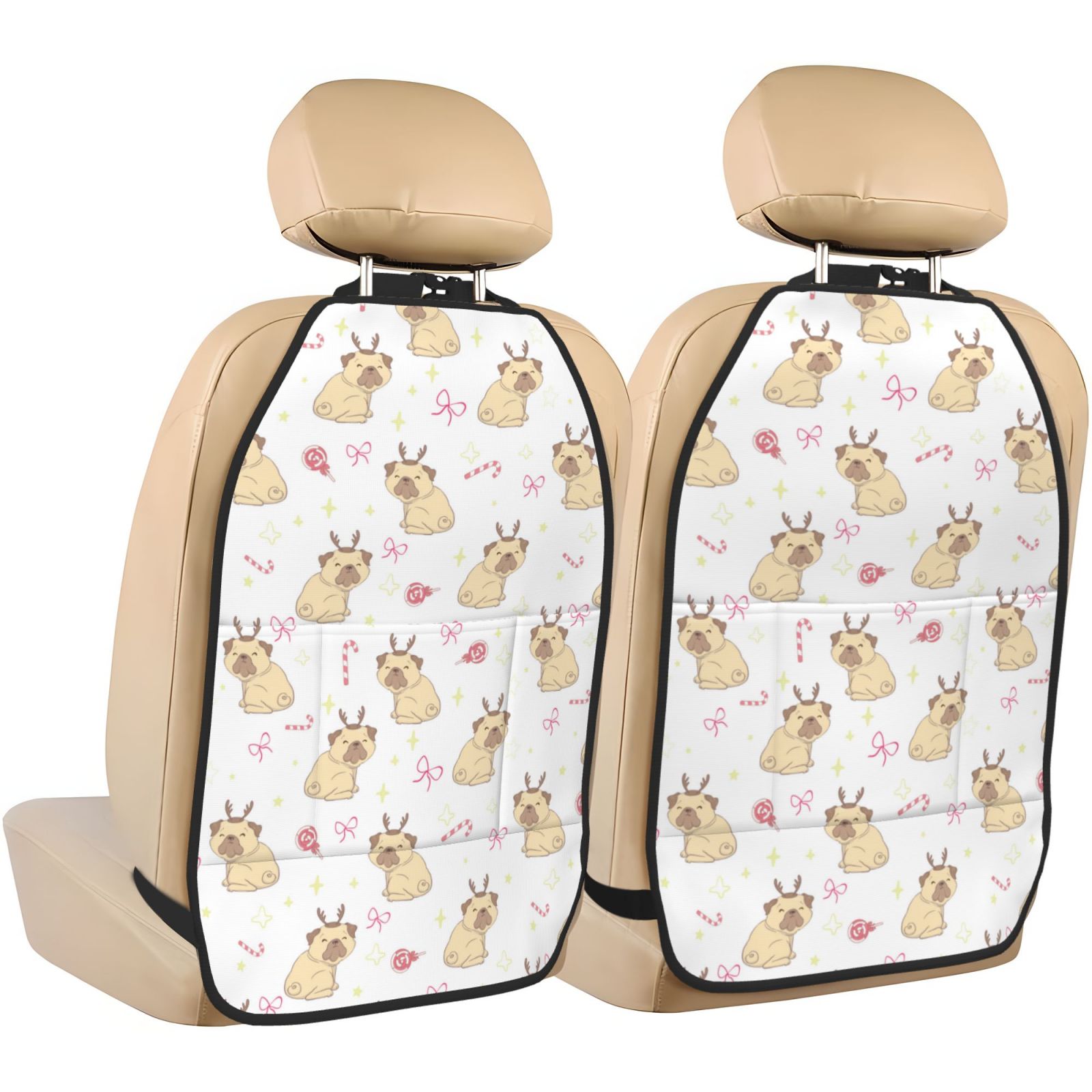 Smile Cute French Bulldog Mats Back Seat Protectors, Car Seat Protector ...