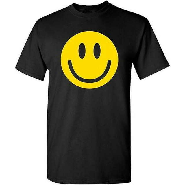 Smile Emoticons Yellow Happy Face Graphic Gildan Unisex T-Shirt for Men ...
