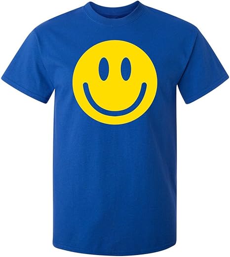 Smile Emoticons Yellow Happy Face Graphic Gildan Unisex T-Shirt for Men ...