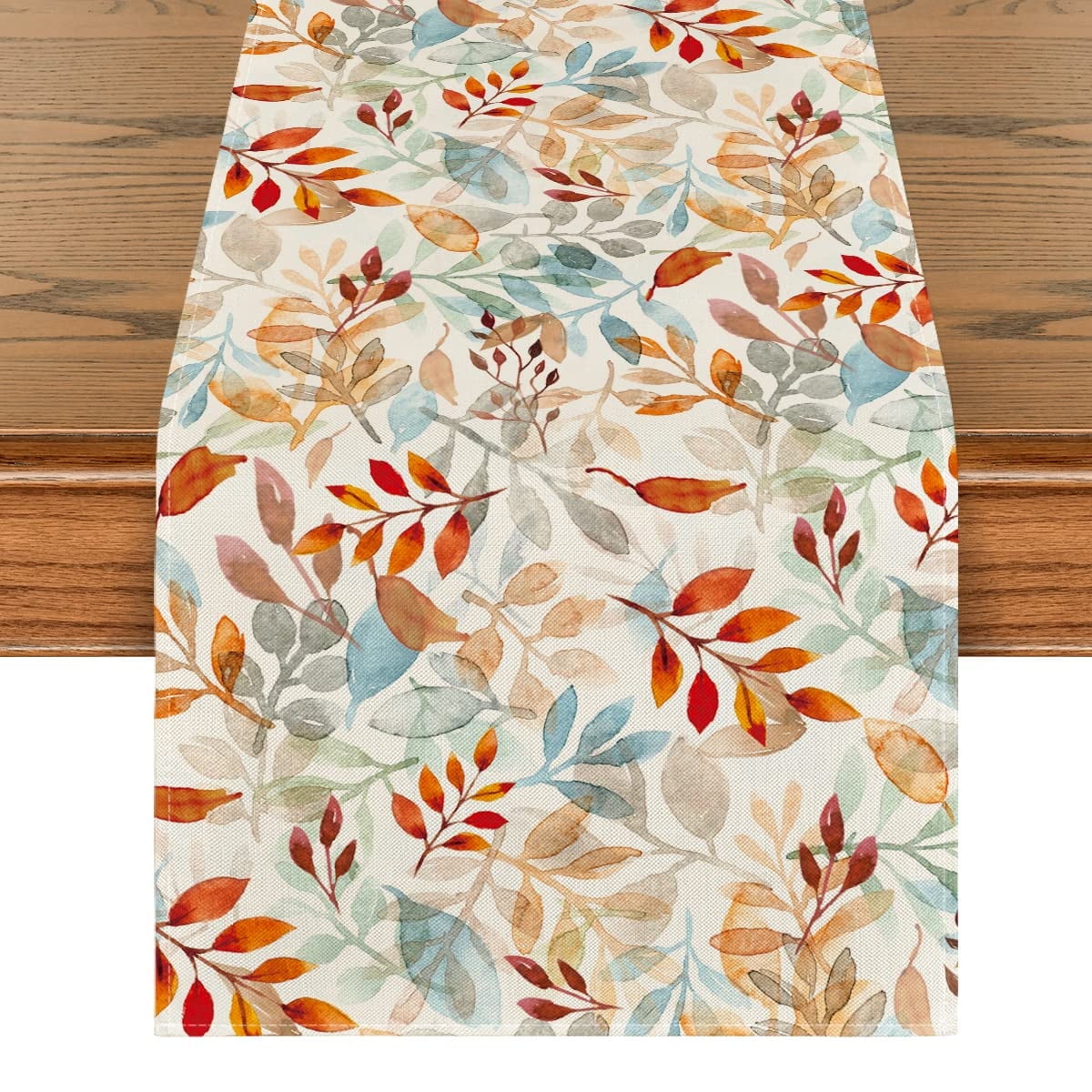 Smile Seasonal Kitchen Decor: Eucalyptus Leaves Fall Table Runner, Size ...