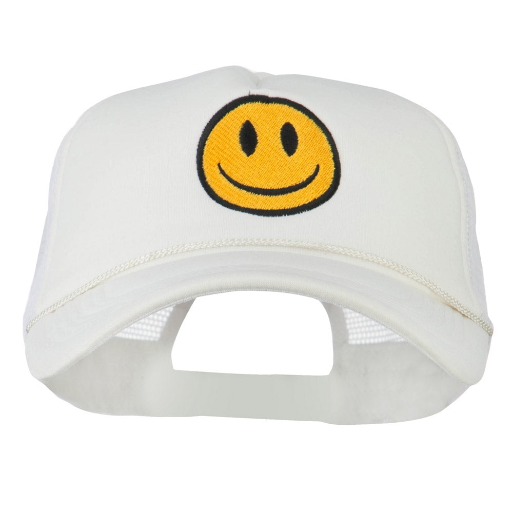 Smile Face Embroidered Big Size Trucker Cap - White XL-3XL - Walmart.com