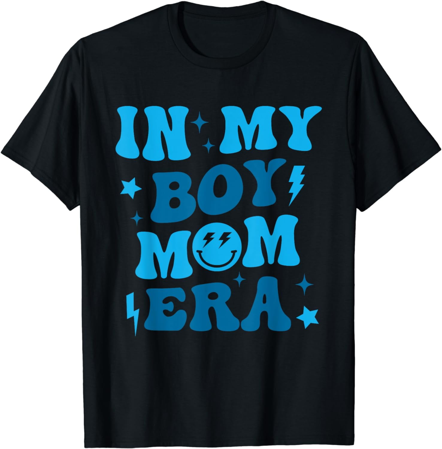 Smile Face In My Boy Mom Era Groovy Mom Of Boys T-Shirt - Walmart.com