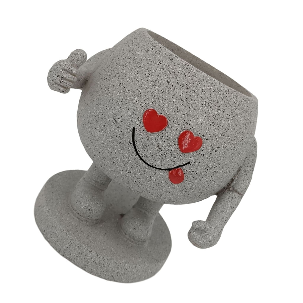 Smile Face Planter Pots Planter Resin Plant Pots for Indoor Outdoor ...