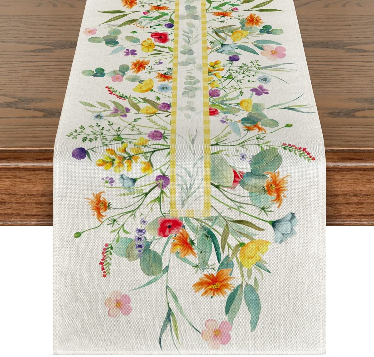 Smile Flower Floral Long Table Runner for Summer 13 x 72 - Walmart.com