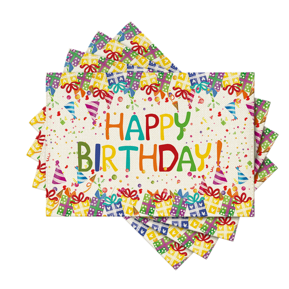 Personalized Blue Happy Birthday Placemat - Walmart.com