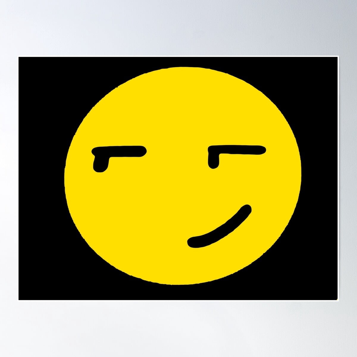 Smile Guy Smirk Poster Wall Art, Modern Wall Decor For Living Room ...