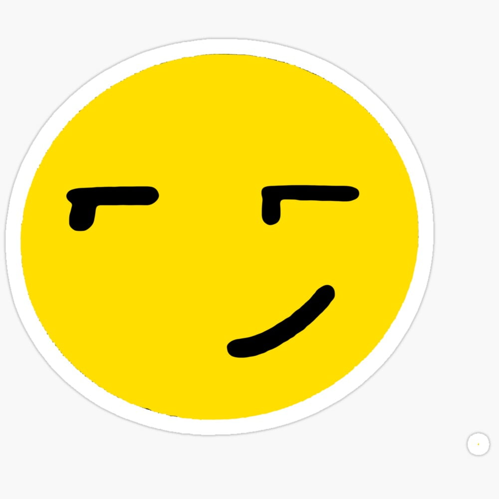 Smile Guy Smirk Sticker Phone Decal Water Bottle Stickers Car Decals ...