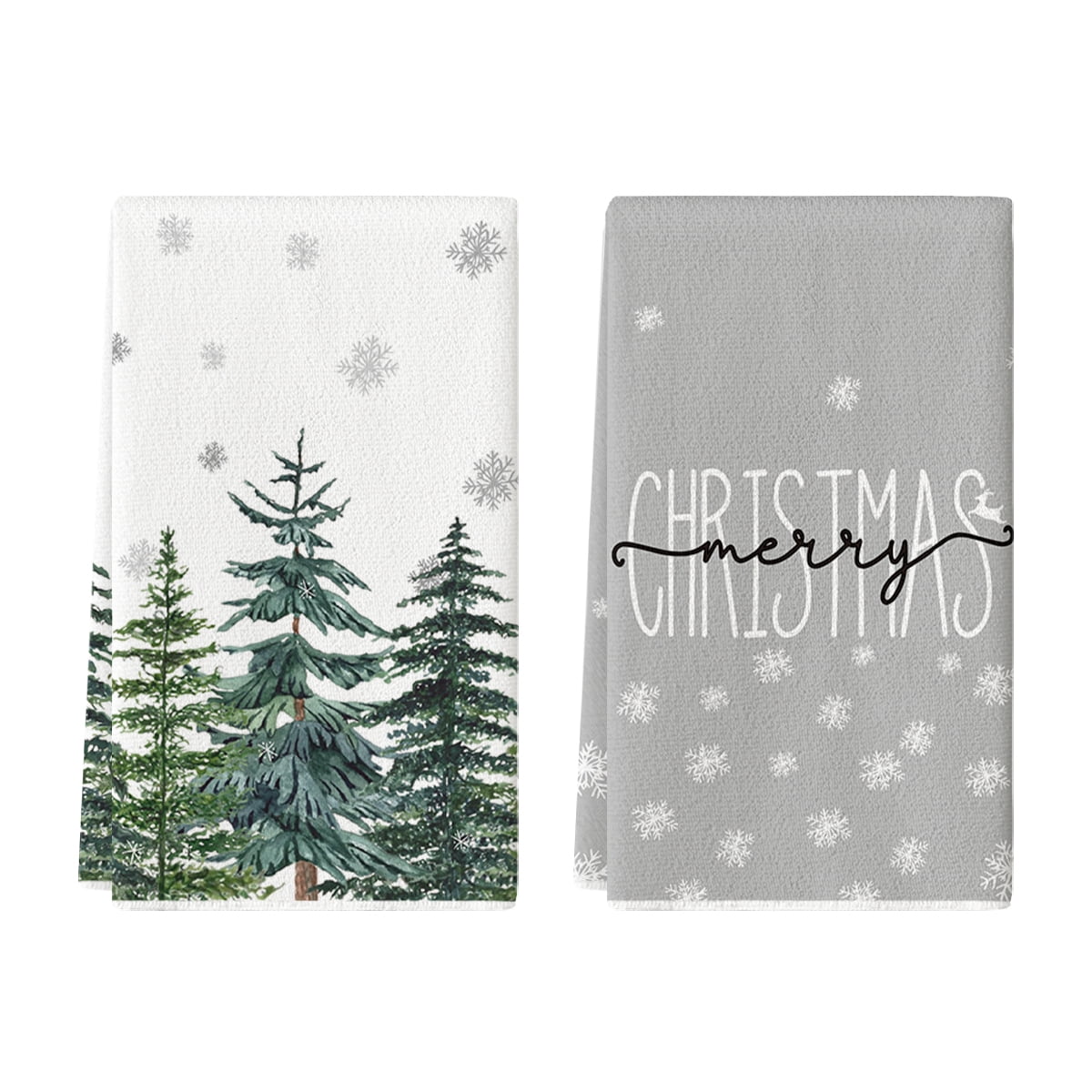 Smile Hello Snowflakes Winter Kitchen Towels Dish Towels, 18x26 Inch ...