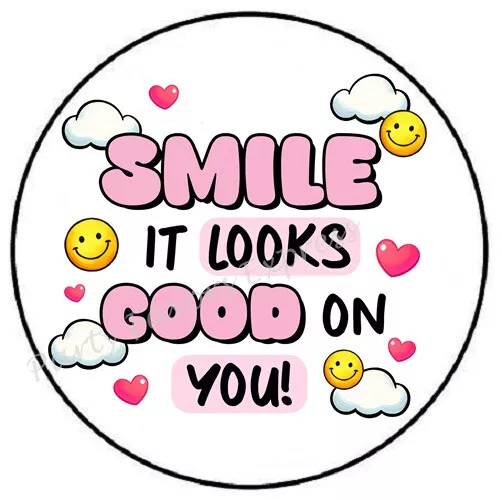Smile It Looks Good On You Stickers Party Favors Phone Decal Water ...