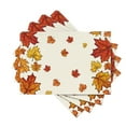 Smile Maple Leaves Fall Placemats Set of 4, 12x18 Inch Thanksgiving ...
