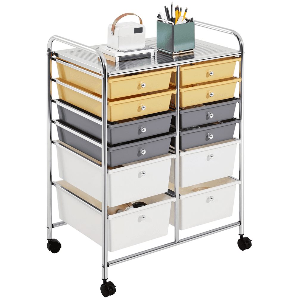 Free Shipping! Alden Design 12 Drawers Rolling Storage Bin with Metal ...