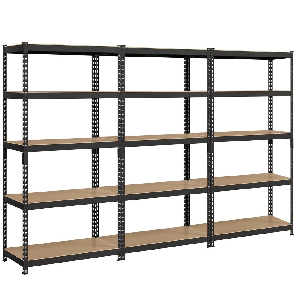 Alden Design 5-Shelf Boltless & Adjustable Steel Storage Shelf Unit ...