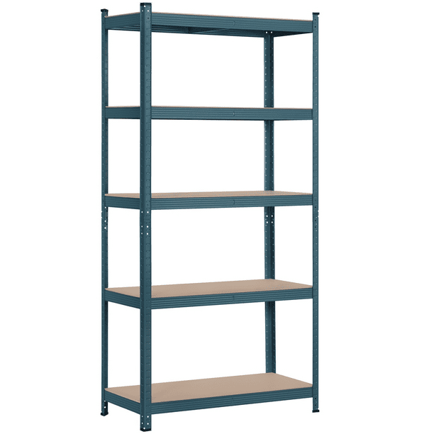 Alden Design 5-Shelf Boltless & Adjustable Steel Storage Shelf Unit ...