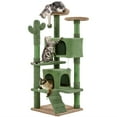 Smile Mart 54.5″ H Cactus Cat Tree with Padded Perch for Medium-sized ...
