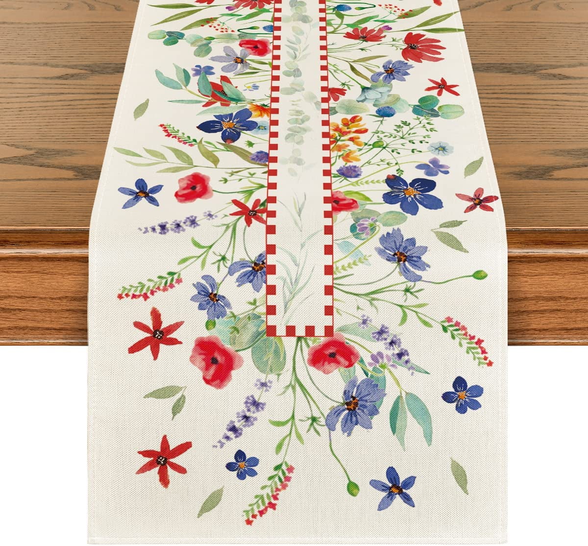 Fennco Styles Silver Embroidered Leaves Table Runner 16" W x 72" L ...