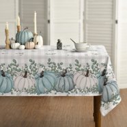 Homespun Sage 100% Cotton Tablecloth 70" Round - Walmart.com
