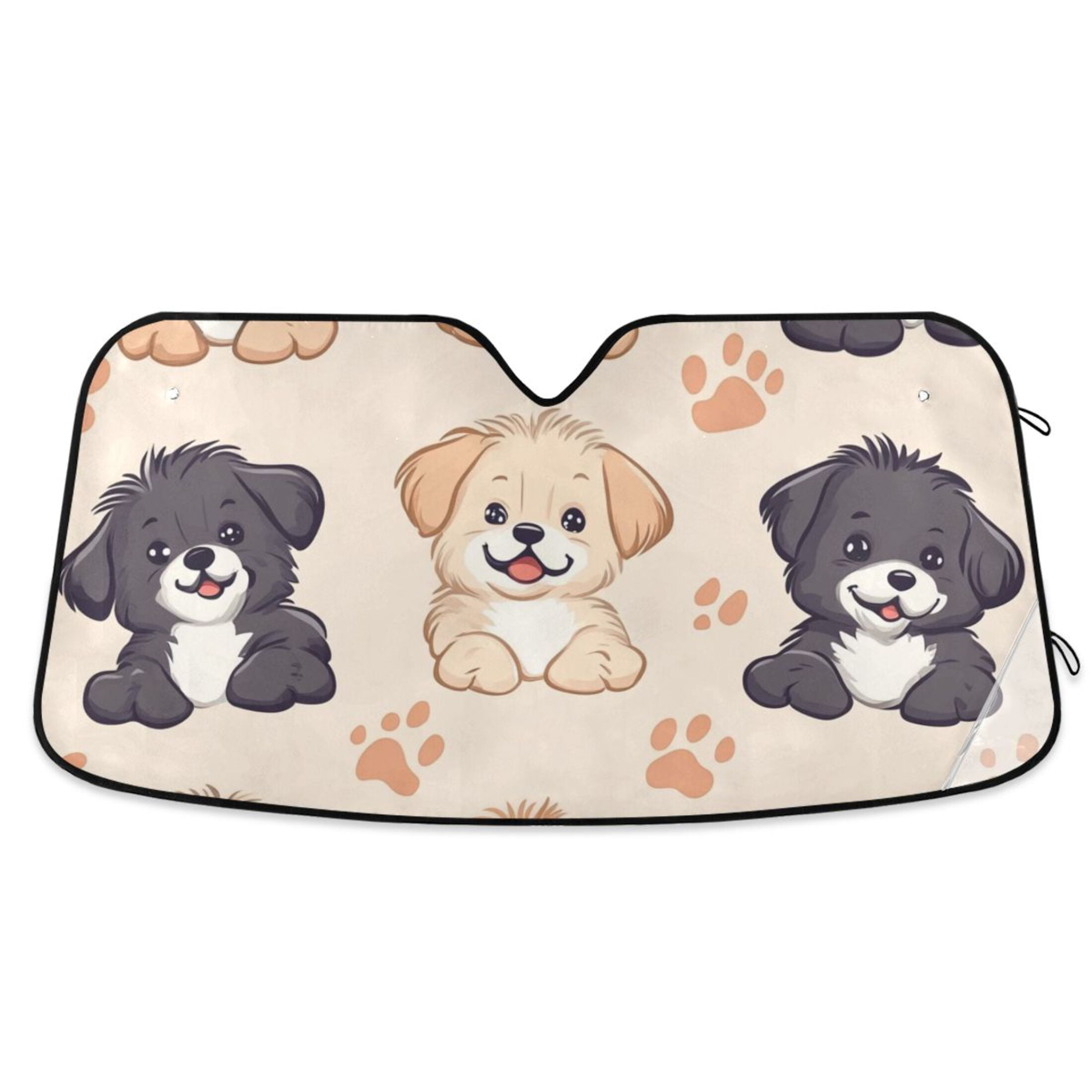 Smile Puppys Dogs Car Windshield Sun Shade Reflector Sunshade Foldable ...