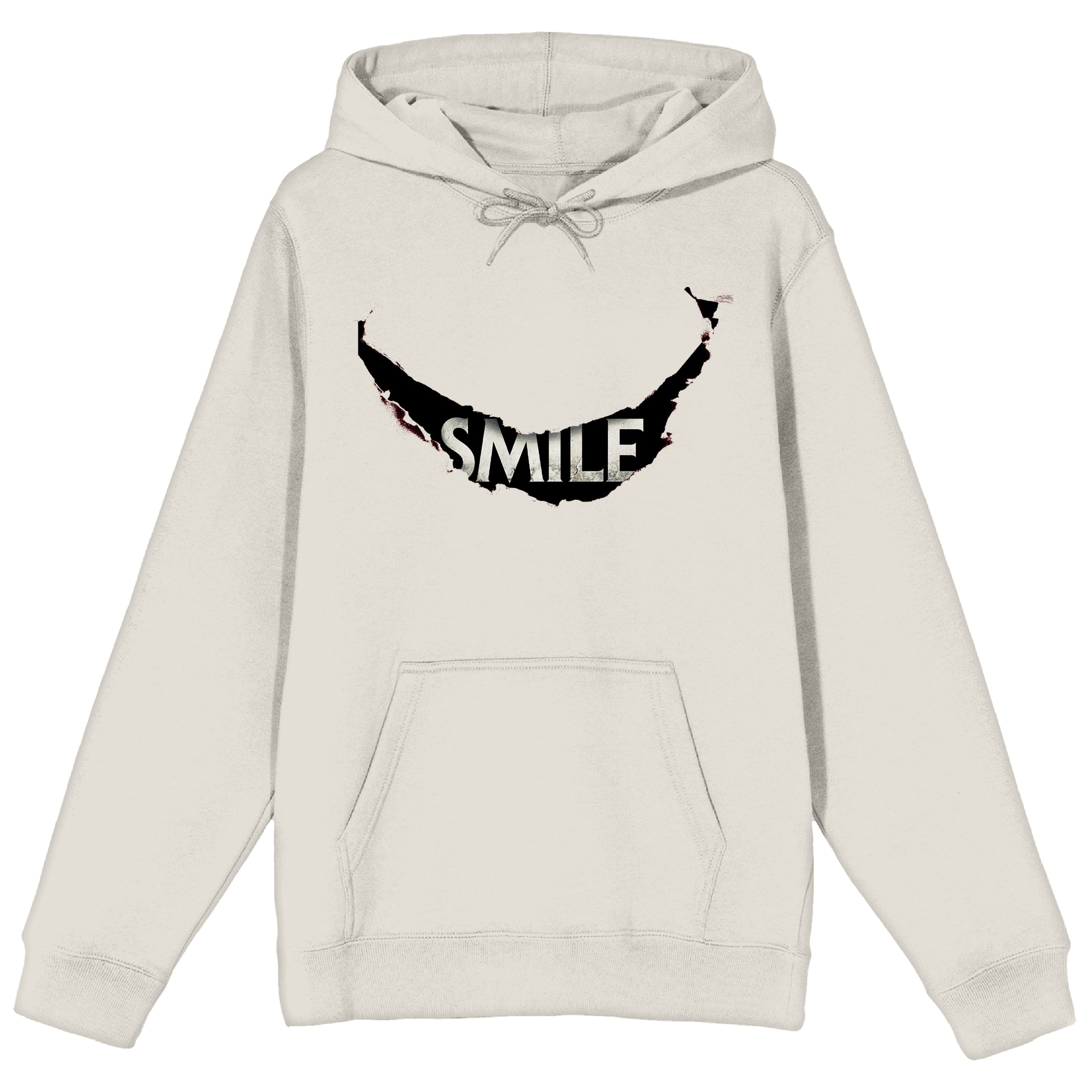 Smile Scratch Mouth Logo Long Sleeve Adult Sand Hooded Sweatshirt-XL ...