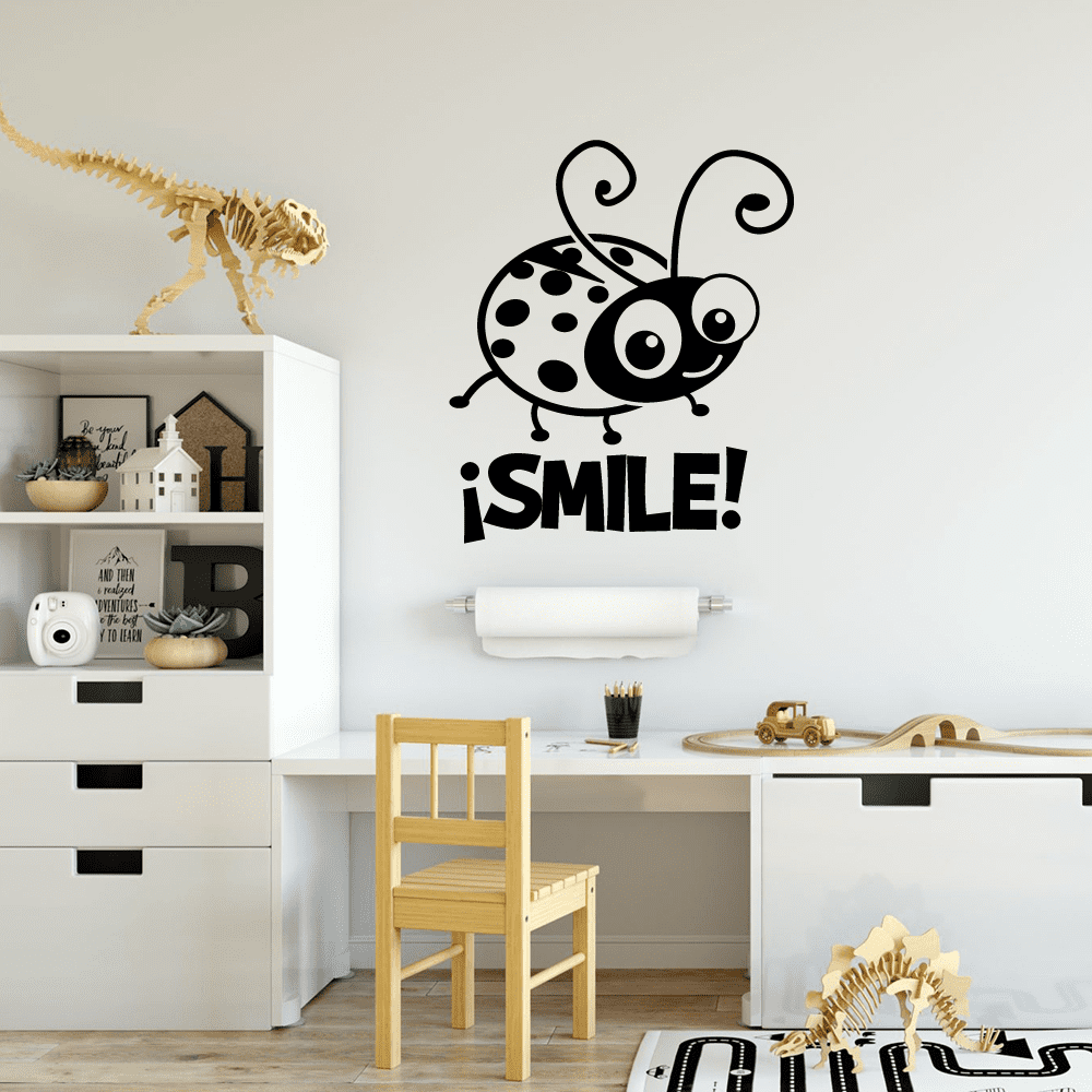 Smile Smiling Ladybug Ladybugs Lady Bug Bugs Cute Animal Insect Vinyl ...