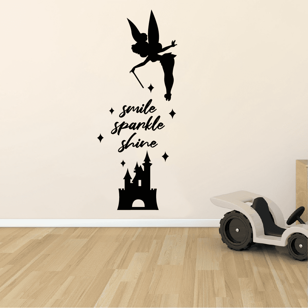 Smile Sparkle Shine - Cute Tinkerbell Silhouette Sparkle Peter Pan ...