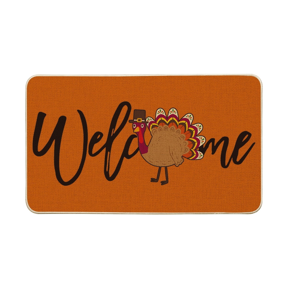 Sm:)e Turkey Welcome Thanksgiving Doormat, Home Decor Low-Profile ...