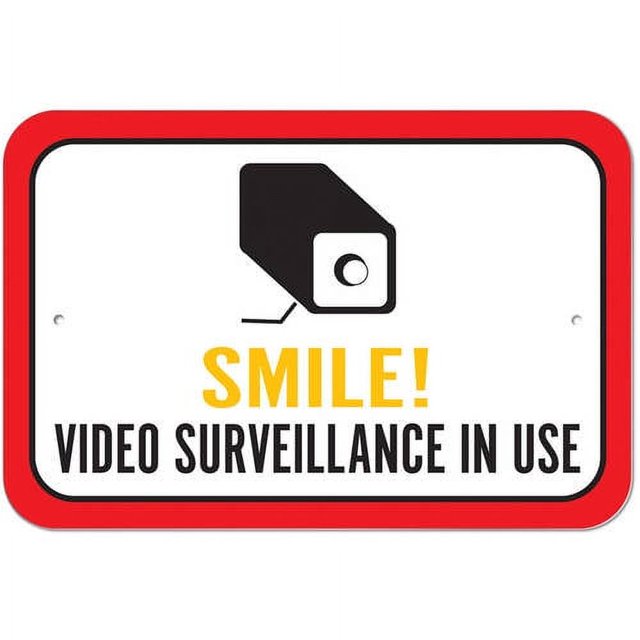 Smile Video Surveillance In Use Sign - Walmart.com