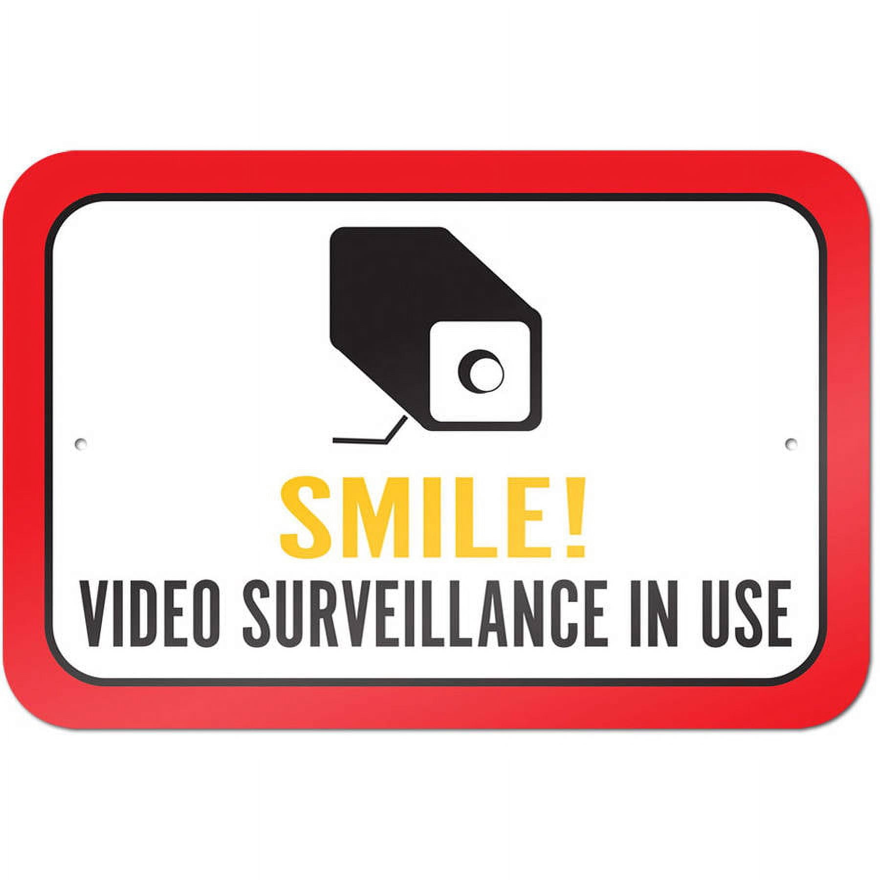 Smile Video Surveillance In Use Sign - Walmart.com