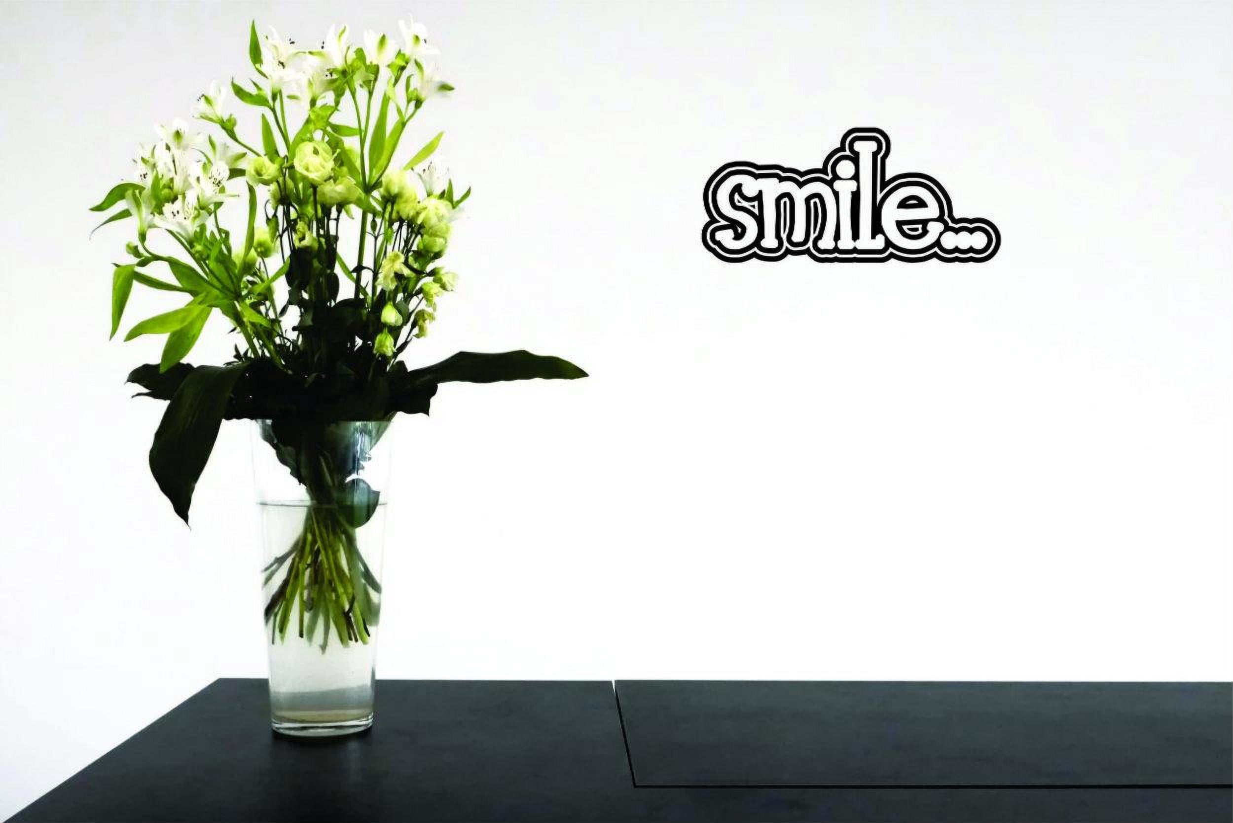 Smile Vinyl Wall Decal for Home - Be Happy Love Sign Joy The Life Joy ...