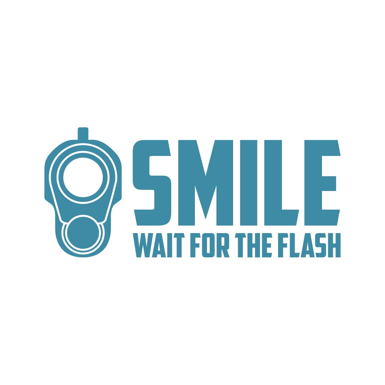 Smile Wait For The Flash Sticker Decal Die Cut Self Adhesive Vinyl Weatherproof Made In
