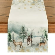 Rustic Forest Table Runner, Rustic Lodge Forest Cabin Country Hunting ...