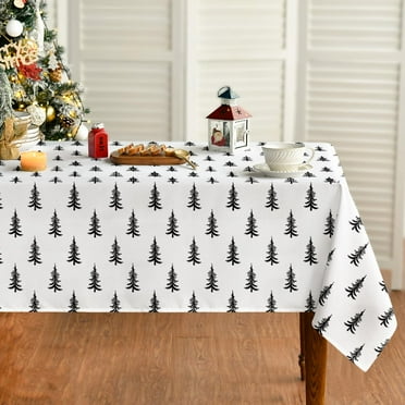 Martha Stewart Honeycomb Modern Farmhouse Fabric Tablecloth, Blue, 60 ...
