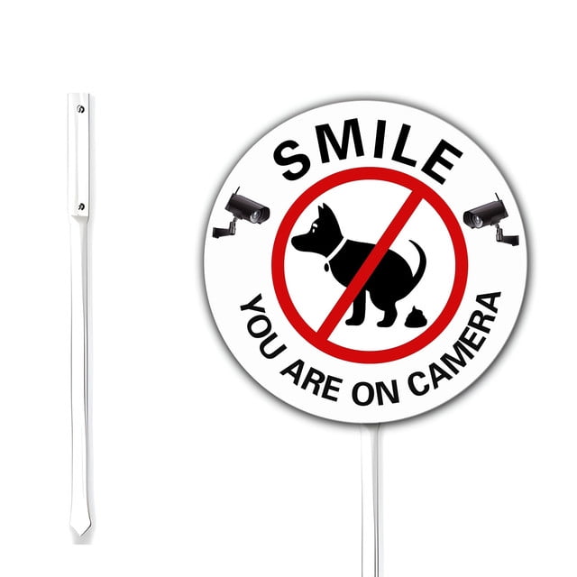 Smile You Are on Camera Funny Dog Poop Sign, Dont Poop In My Yard Dog ...