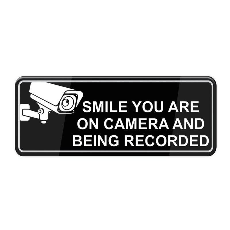 Smile You Are On Camera And Being Recorded Sign,Acrylic Sign Safety ...