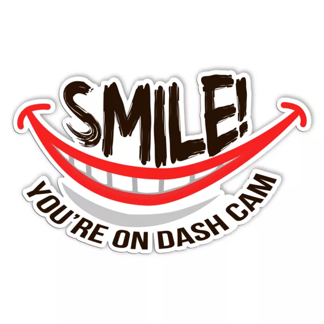 Smile You Are On Dash Cam Sticker Security Stickers Phone Decal Water ...