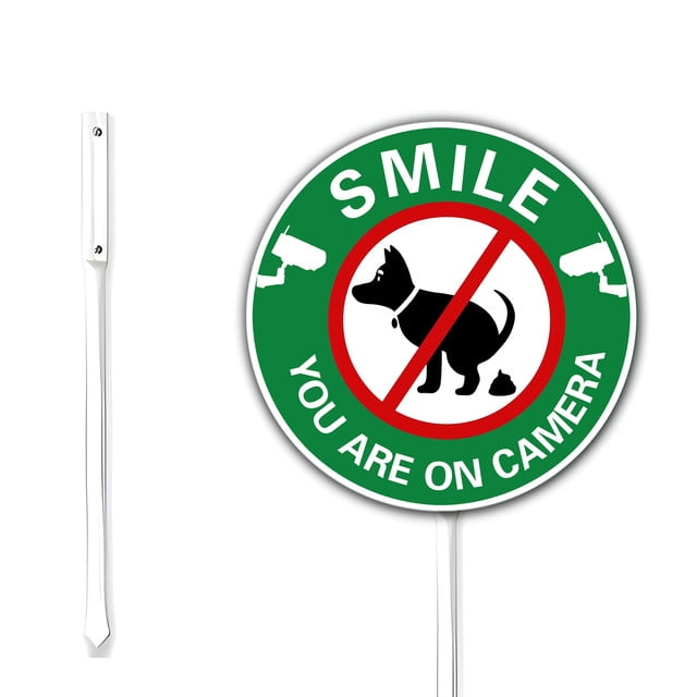 Smile You Are on Camera Funny Dog Poop Sign, Front Lawn Signs for Dog ...