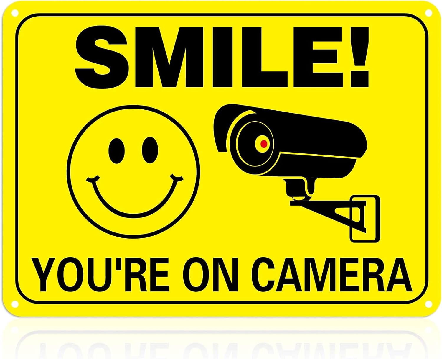 Smile You’re on Camera Sign, Rust Free Aluminum Video Surveillance ...