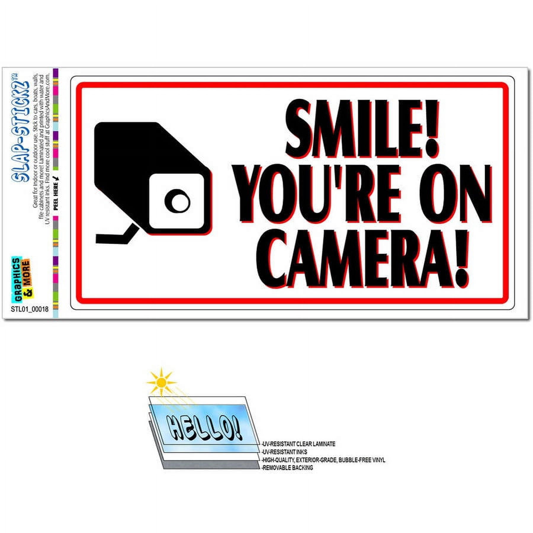 Smile You're On Camera Video Surveillance Business Sign Automotive Car ...